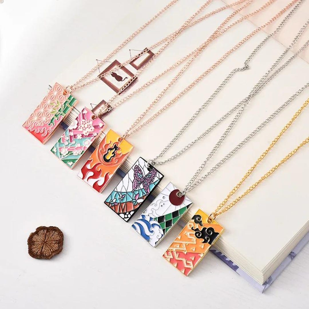 Anime Demon Slayer Metal Pendant Necklaces – Kamado, Nezuko, Zenitsu ...