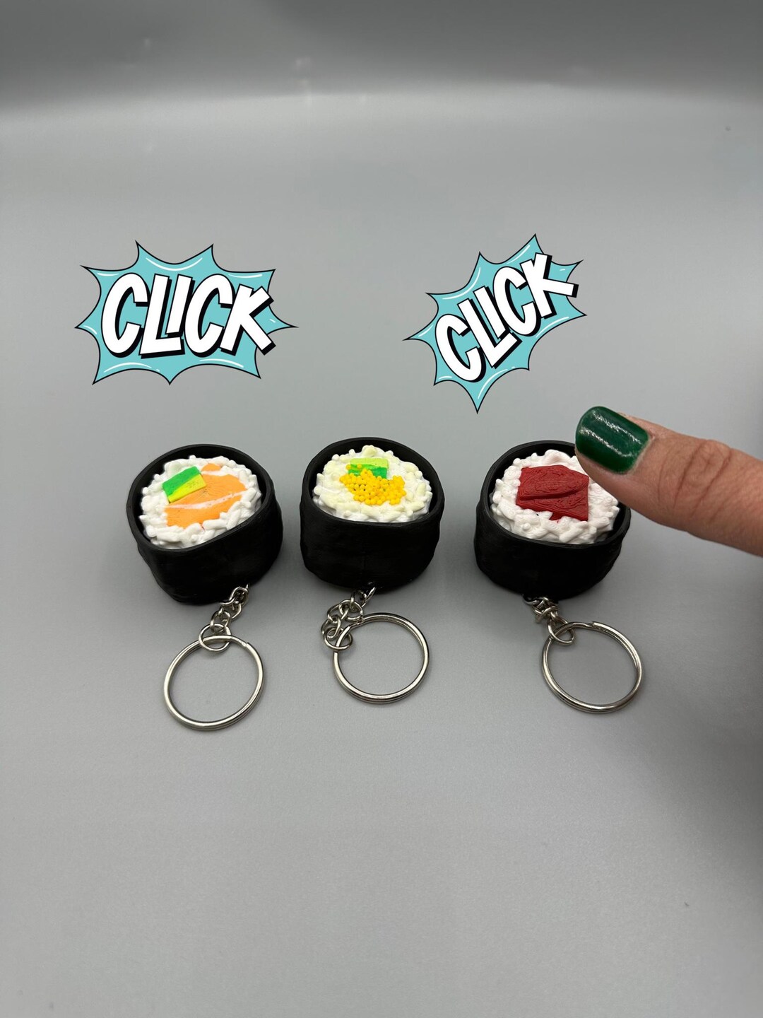 3D Printed Sushi Clicker Fidget Toy – Fun Desk Gadget & Stress Relief ...
