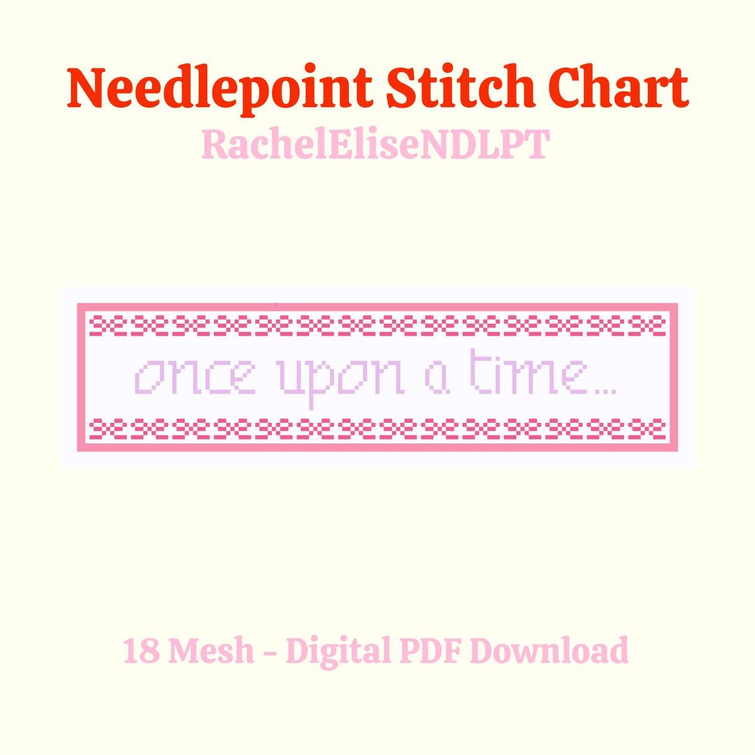 Once Upon a Time... Bow Needlepoint Bookmark Chart PDF - Etsy