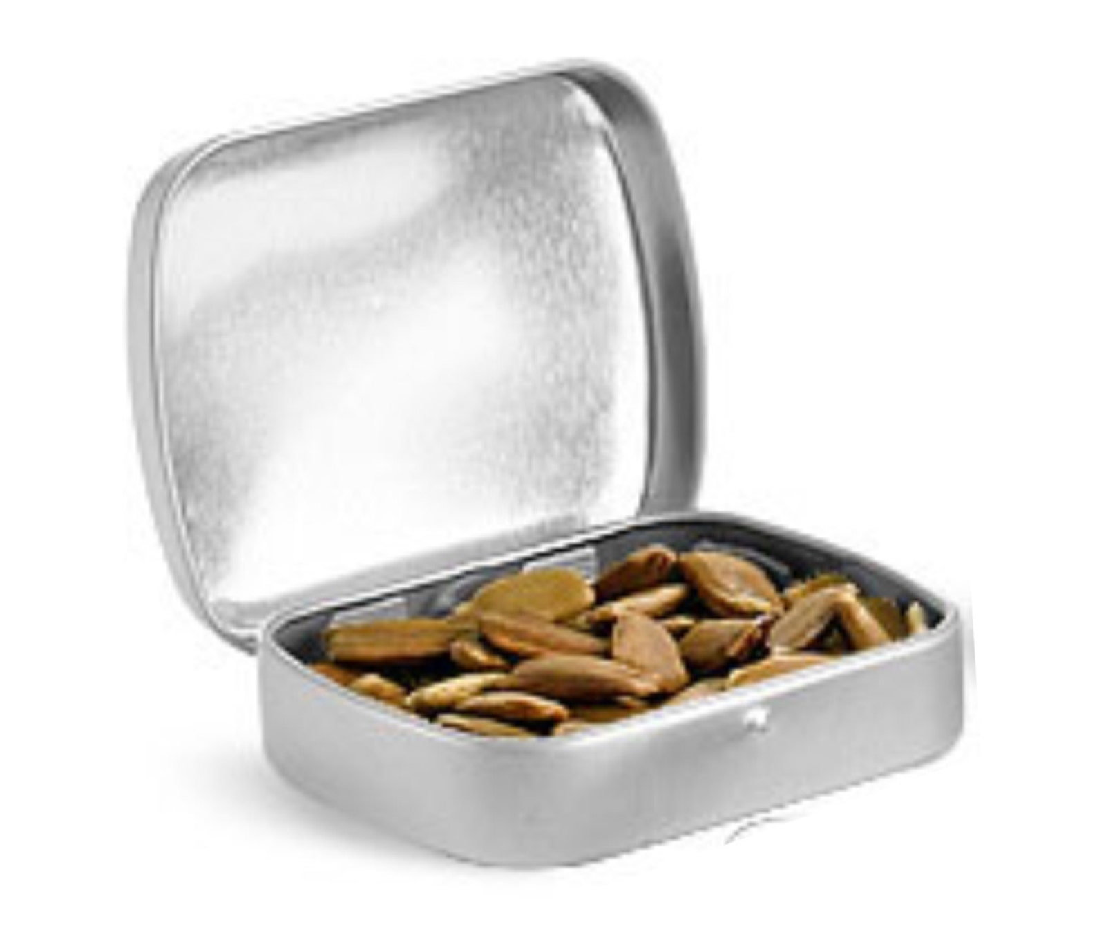 2.40" Metal Hinge Top Tin Containers for Crafts Geocache Storage ...
