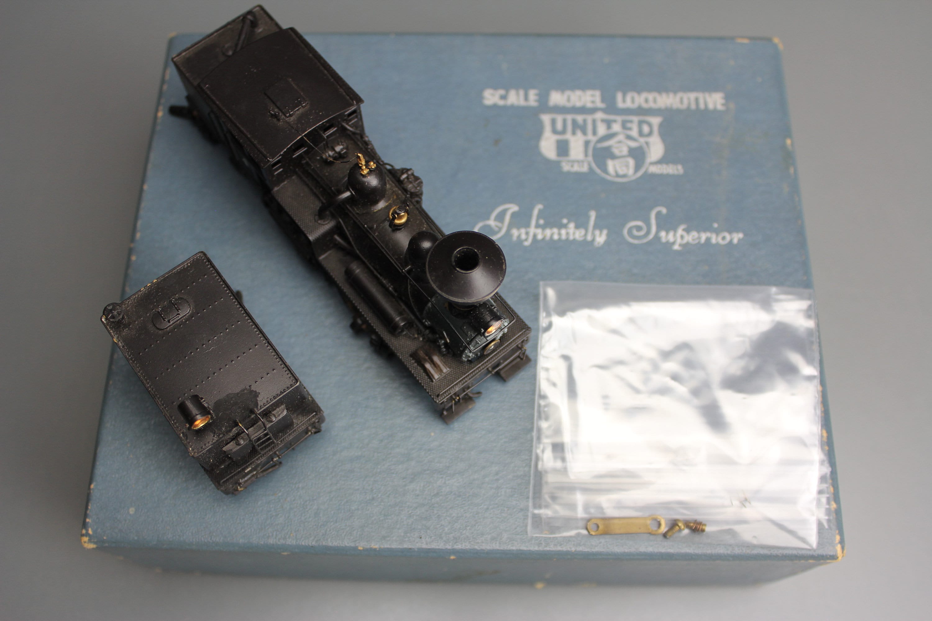 Vintage HO Painted Brass 3-Truck Shay Class B Geared Locomotive PFM United