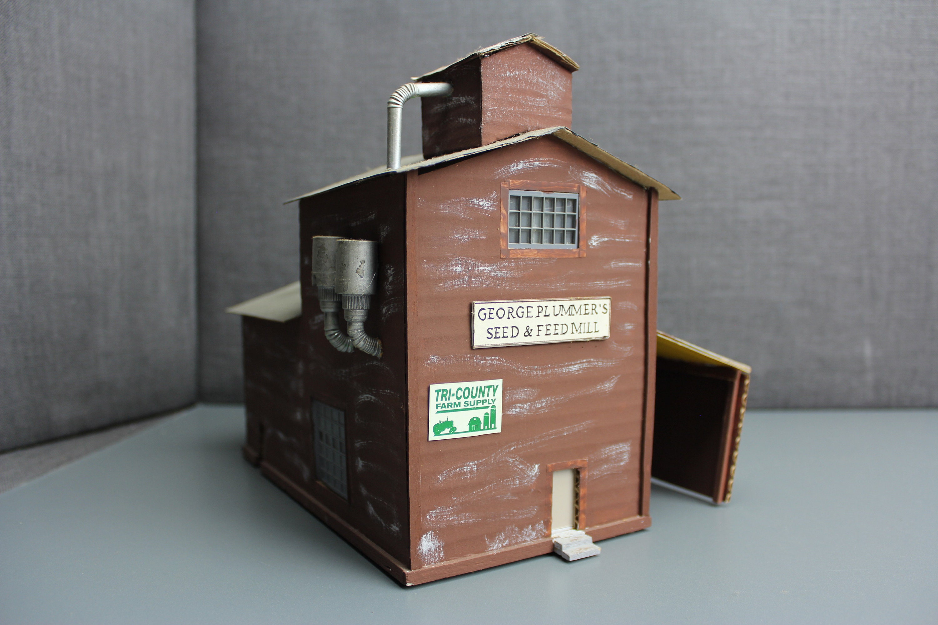HO Scale Finished Model Seed & Feed Mill Building for your Model Train ...