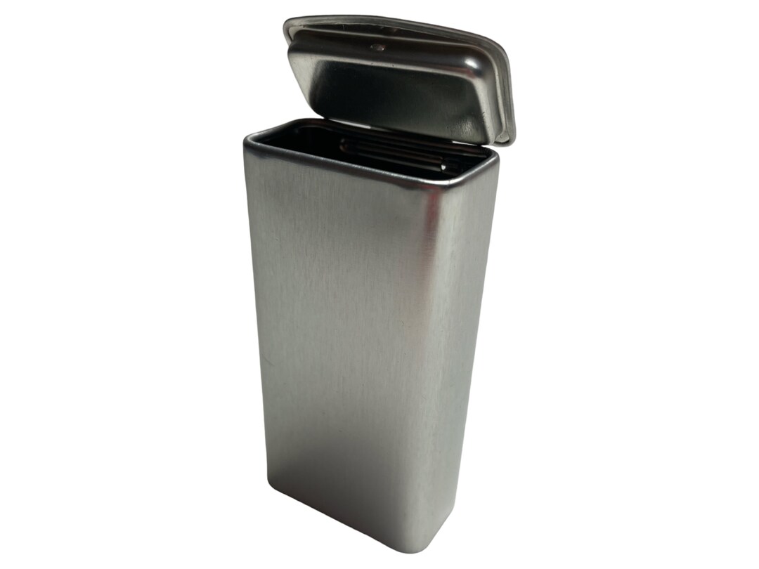 Magnakoys Rectangular Silver Metal Hinged Lid Tin Containers (5 Pack ...