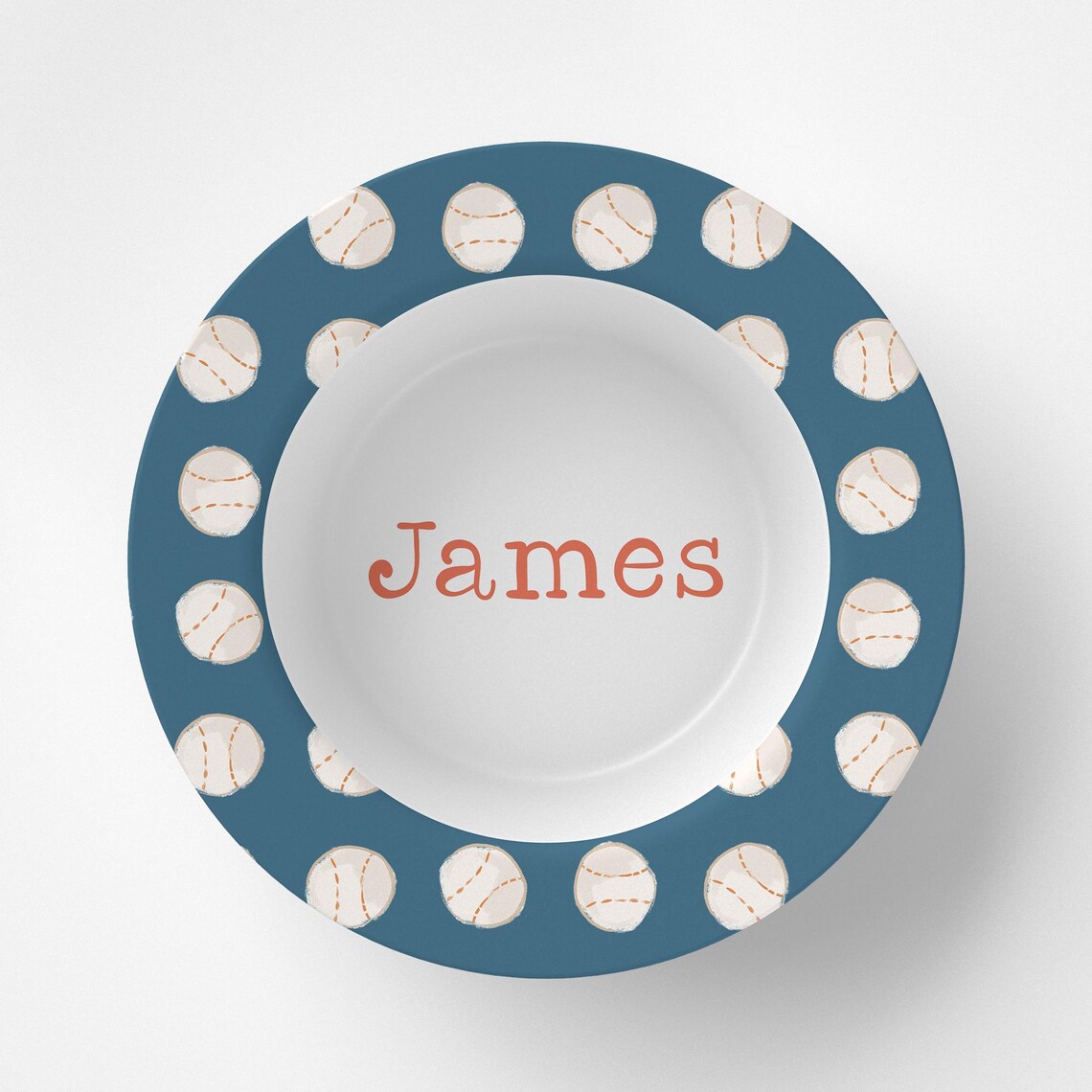 Personalized Baseball Kids Bowl: Unbreakable Polymer Dinnerware - Etsy