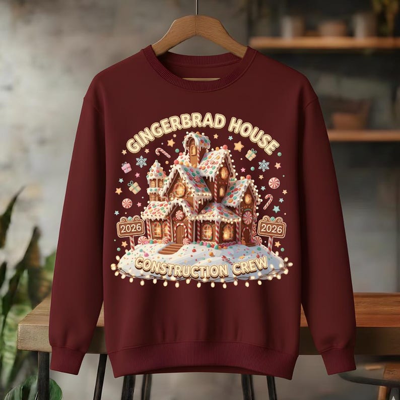 Gingerbread House Construction Crew PNG | Funny Christmas Baking ...