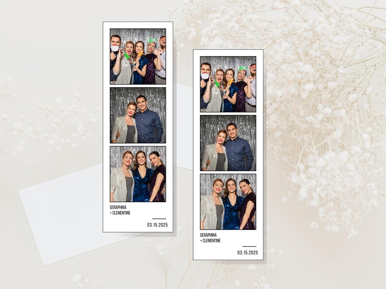 Minimalist Photo Booth Template 2x6, Editable Canva Design, Wedding ...