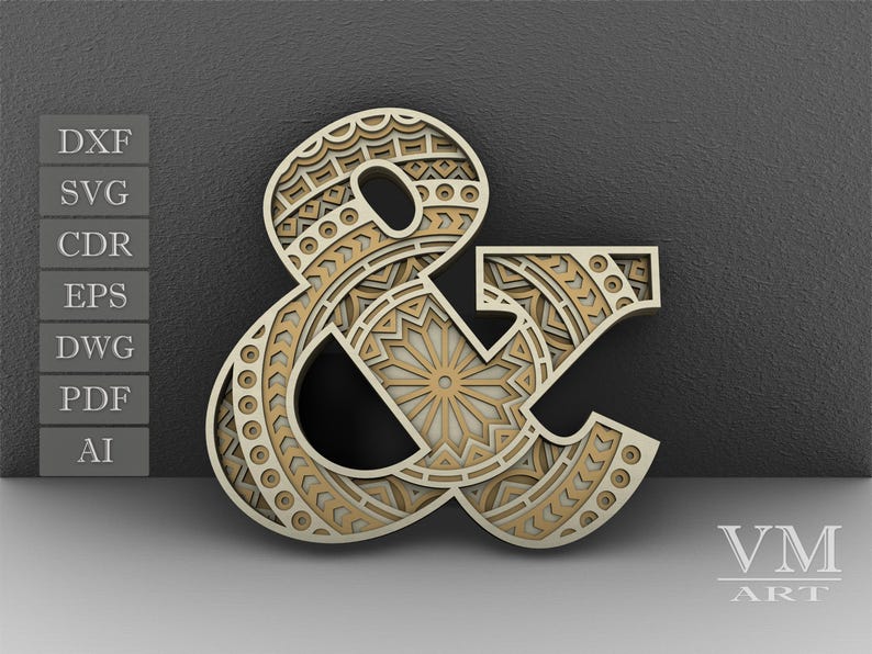 Paquete de letras SVG de la A a la Z, paquete de letras multicapa ...