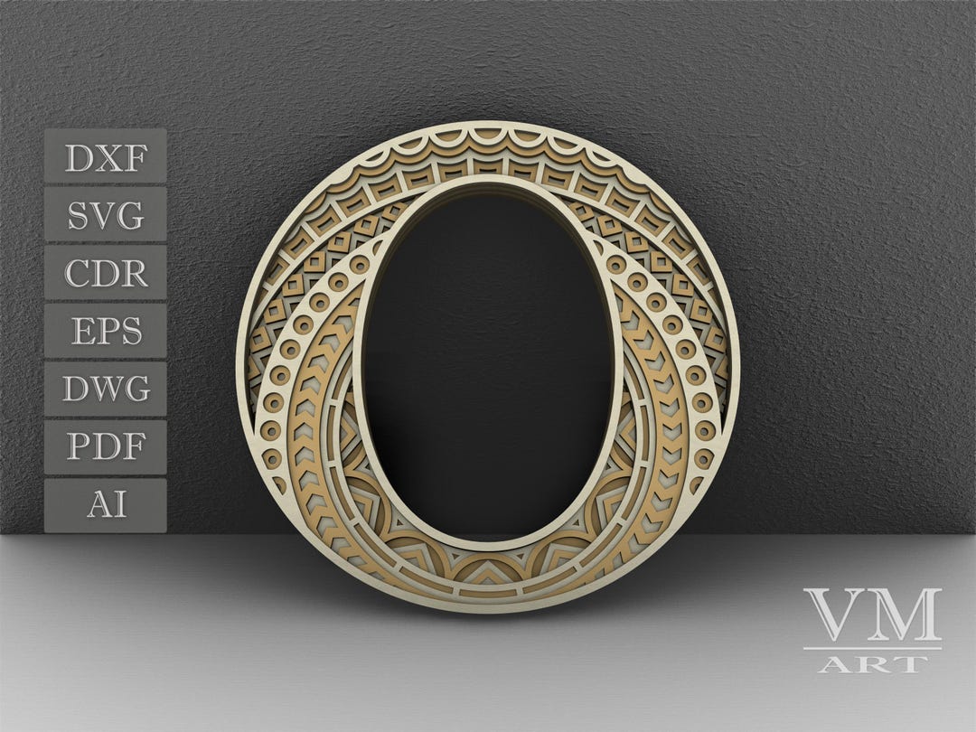 Layered Letter O, Layered Letters SVG, Multilayer Letters, Laser Cut ...