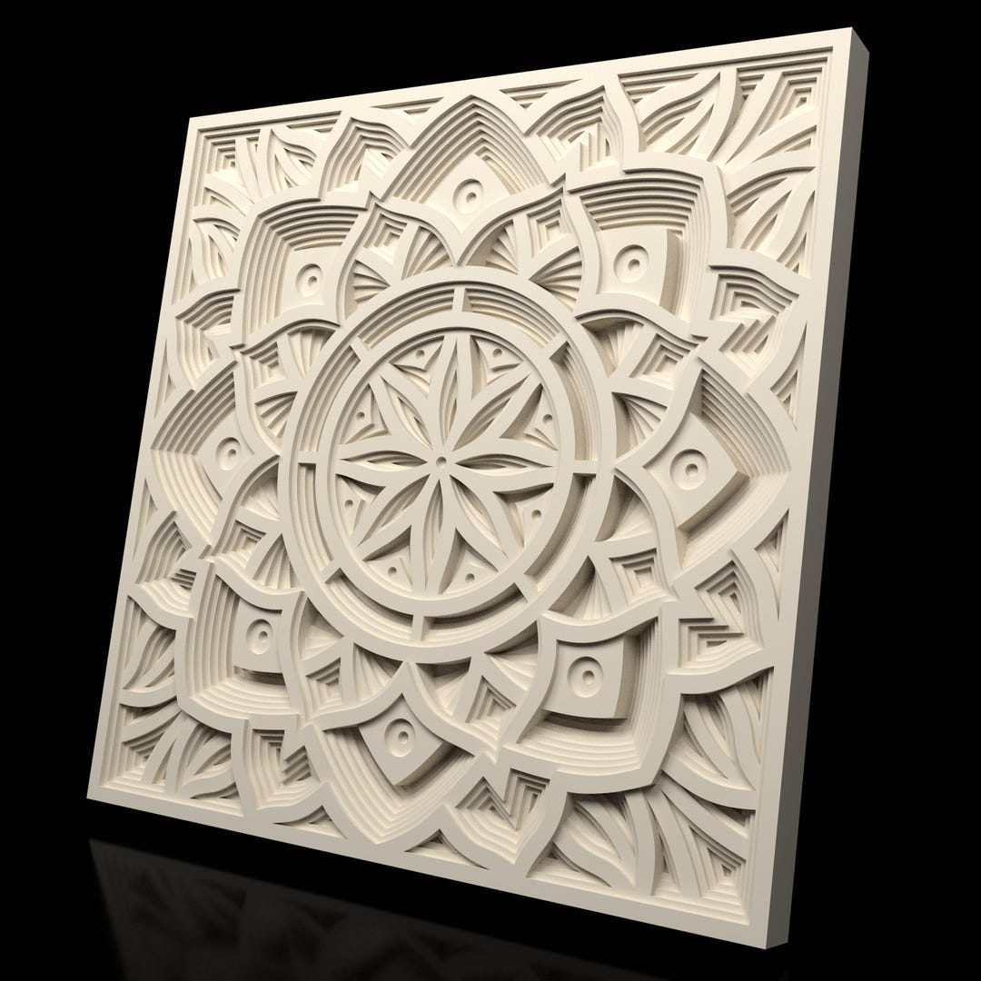 3D Wall Art Panel, CNC File for Wood, 3D Wall Panel STL File for CNC ...