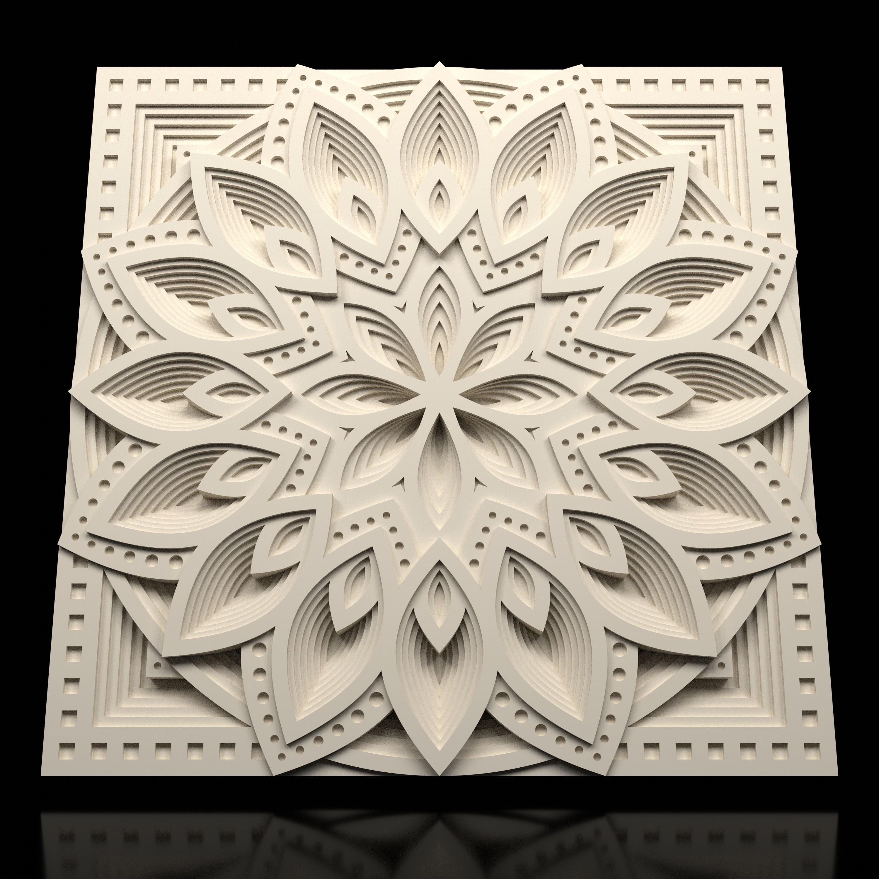 Bundle 3D Wall Panels STL Files for CNC Router and 3D Printing, CNC ...