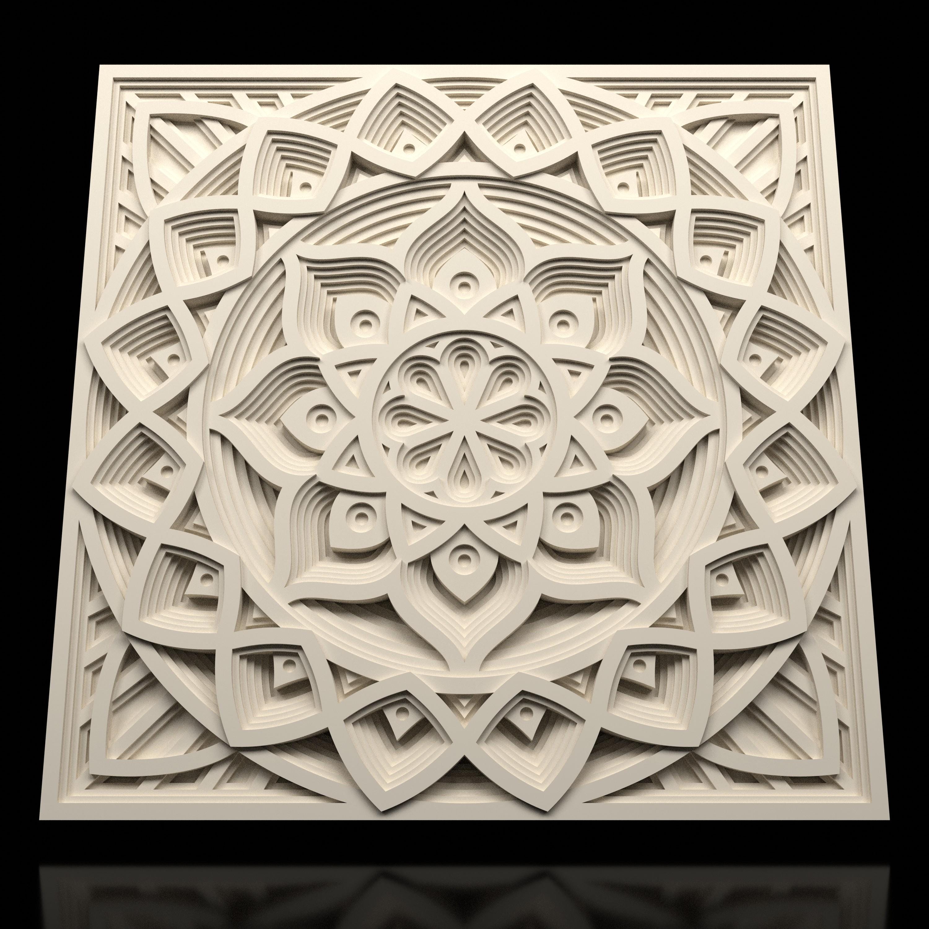 Bundle 3D Wall Panels STL Files for CNC Router and 3D Printing, CNC ...