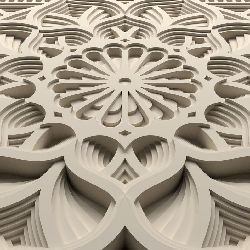 3D Wall Panel STL File for CNC Router and 3D Printing, CNC File for ...