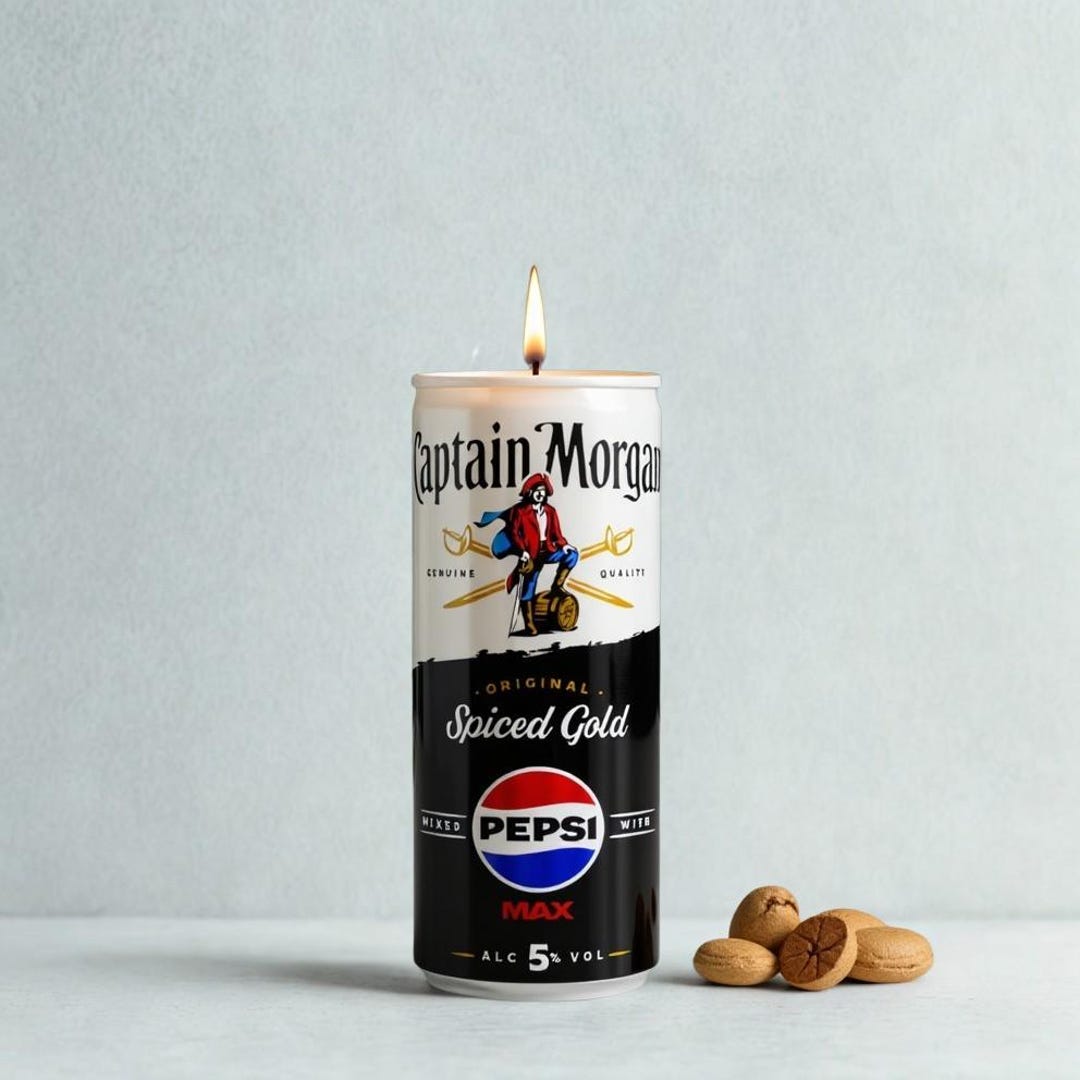 Captain Morgan Gold Rum Can Candle: Handmade Soy Wax - Etsy UK