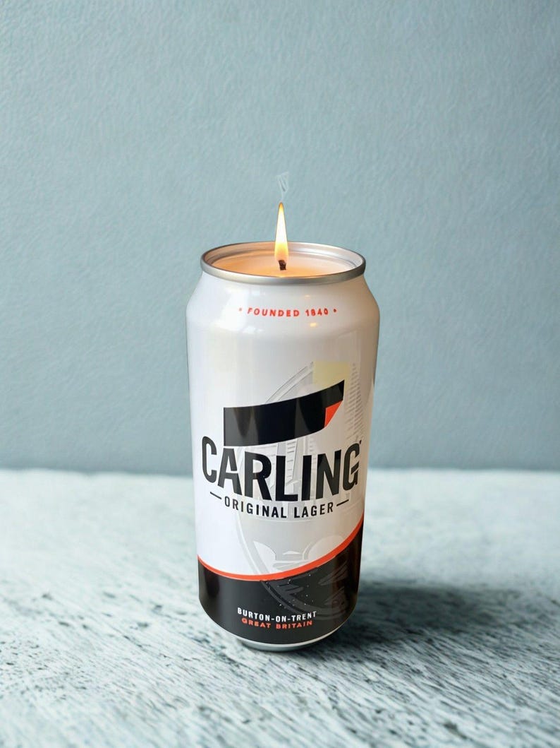 Carling Beer Can Candle | Eco-friendly Scented Soy Wax | Unique ...