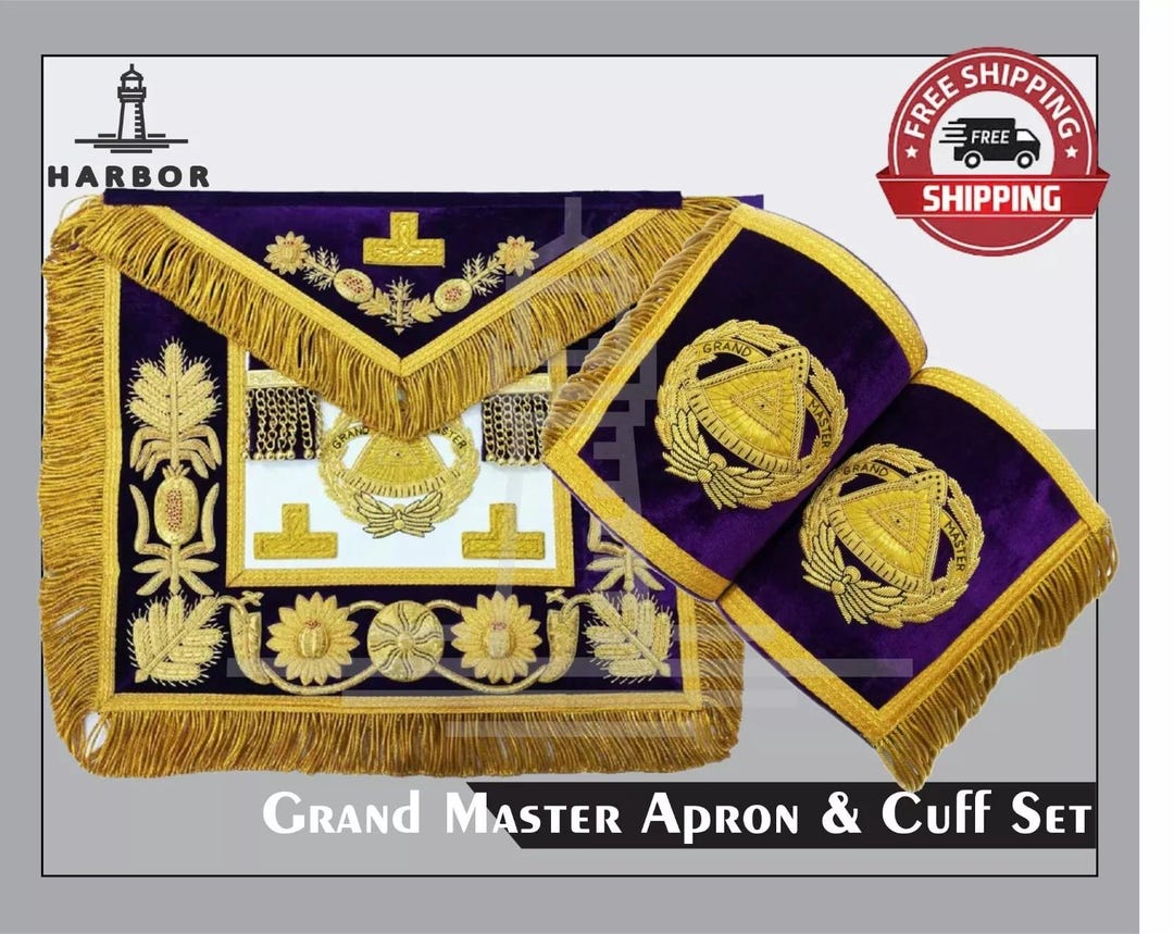 Masonic Lambskin Apron-grand Master Regalia, Handmade 100% Lambskin ...