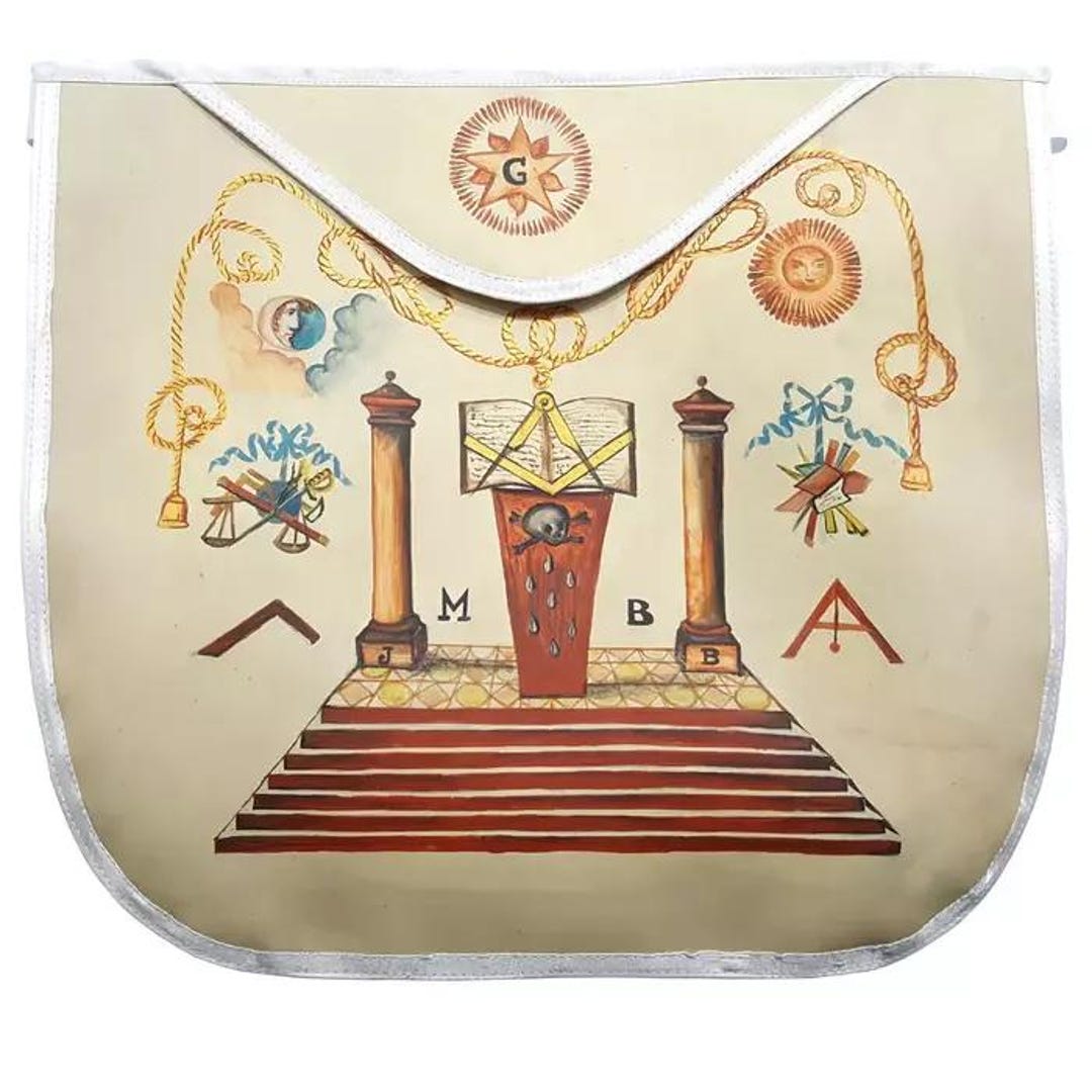 Masonic Apron Hand Painted -19th Century Inspired Various Color ...