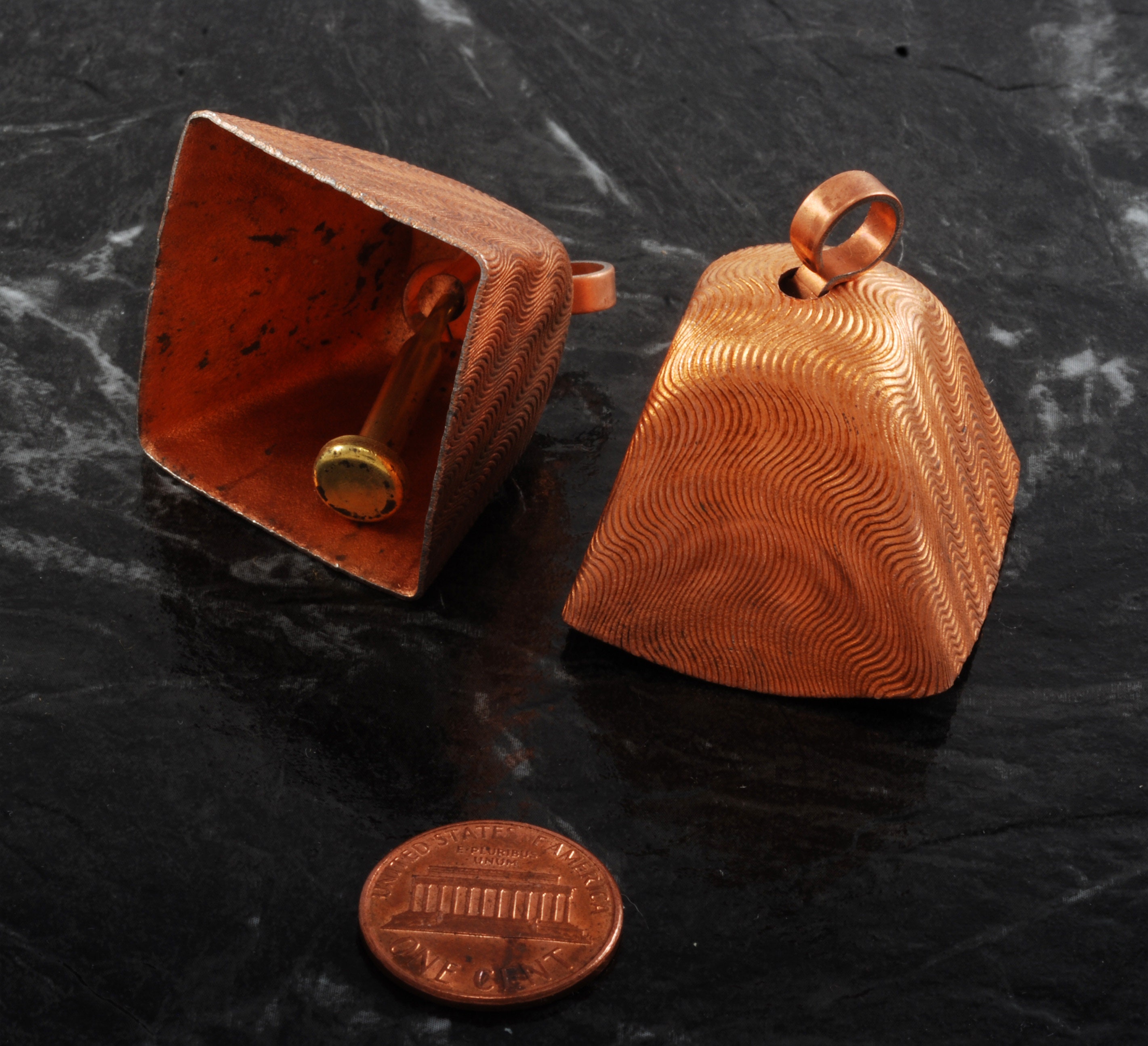 Vintage Cow Bell Copper Coated Steel DIY Costuming Accessory - Etsy