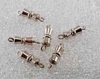 Vintage Barrel Clasp Screw Silver Plated Metal Set of 6 DIY | Etsy