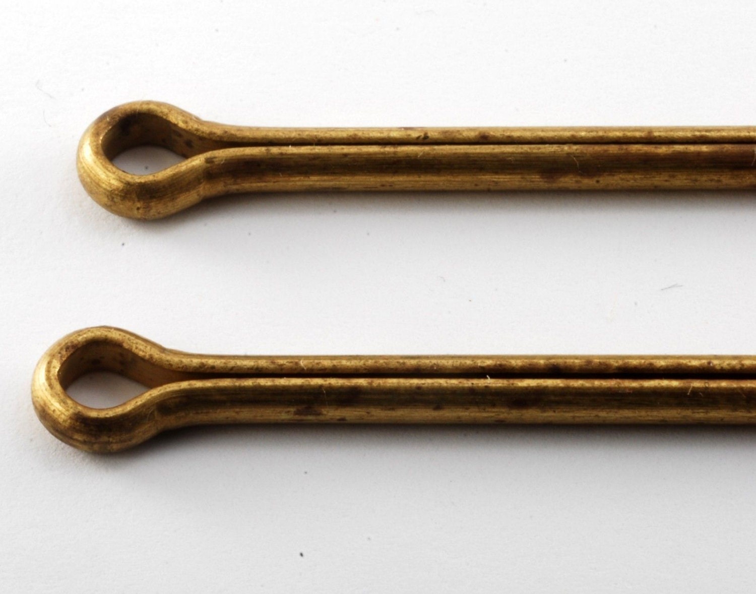 Vintage Antique Solid Brass Extra Long Cotter Pins Lot of 2 New Old ...