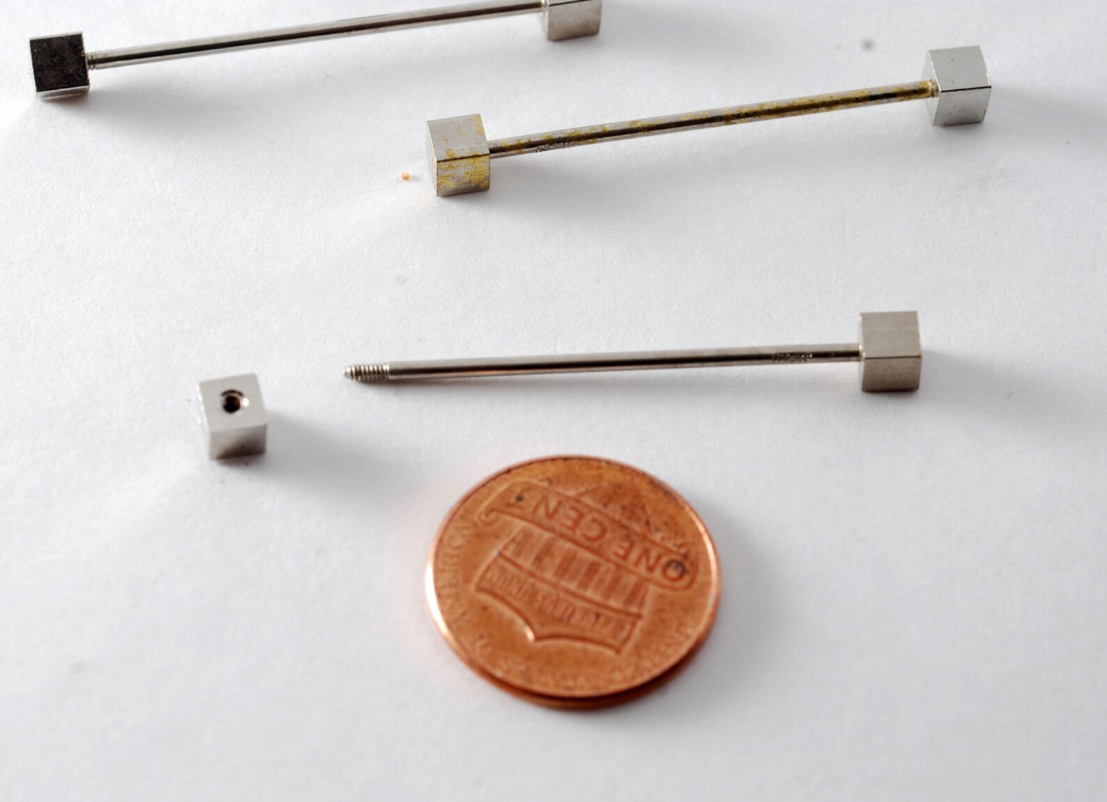 Lot of 6 Vintage Silver Plated Brass Square End Collar Bars - Etsy