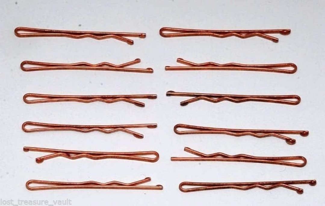 Vintage Bobby Pin Accessory Copper Metal Small Hairpins Bobby Pin Set ...