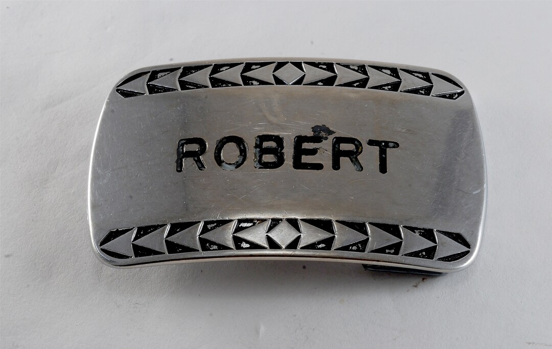 Vintage Robert Belt Buckle Nickel and Brass 40mm Belt Size Used - Etsy
