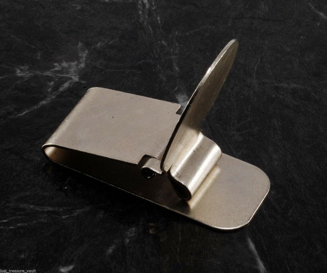 Vintage Money Clip Silver Steel Metal Hinged Clasp Mens - Etsy