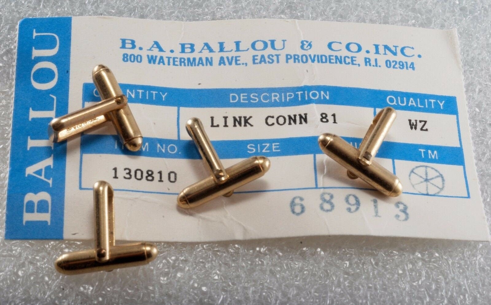 Vintage Lot of 4 Gold BALLOU Cuff Link Replacement Backs 1/20 14kt GF ...