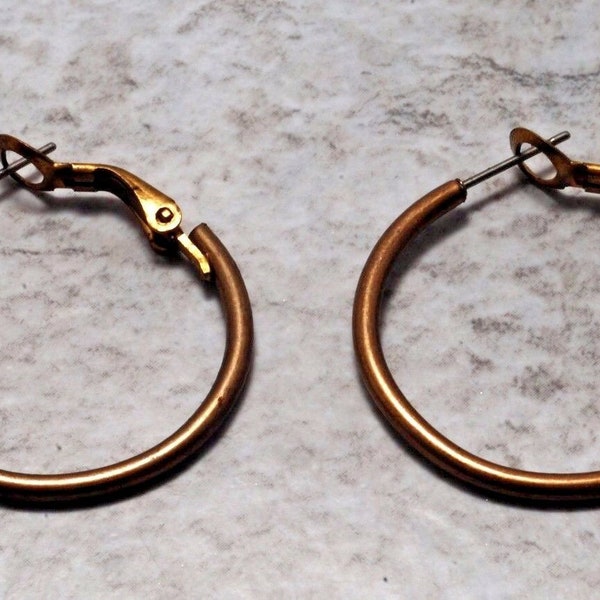 Brass Hoop Earrings - Etsy
