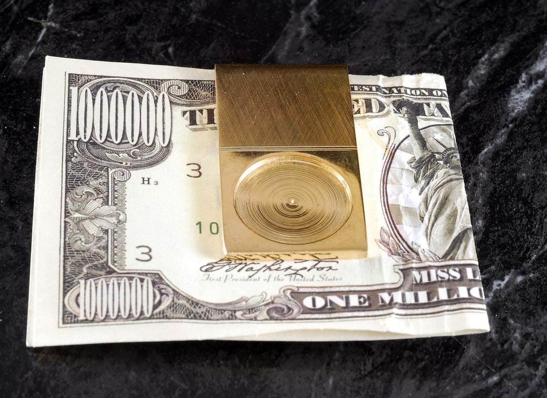 DIY Money Clip Gold Plated Brass Holds Nickel New Old Stock. 20mm ...