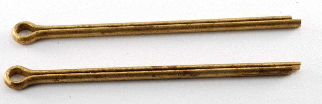 Vintage Antique Solid Brass Extra Long Cotter Pins Lot of 2 New Old ...