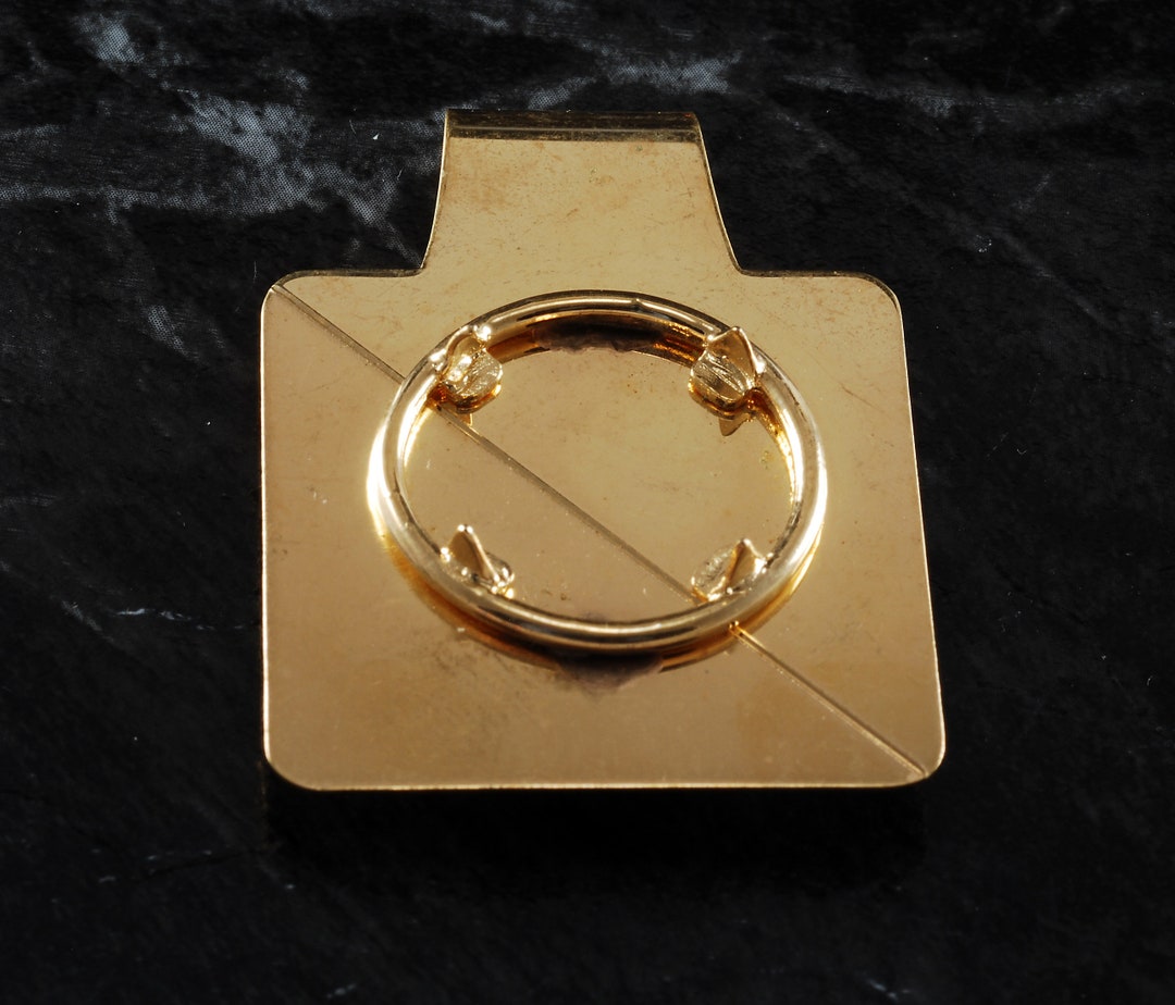 DIY Money Clip Round on Square Decorative Setting New Old Stock 20mm ...