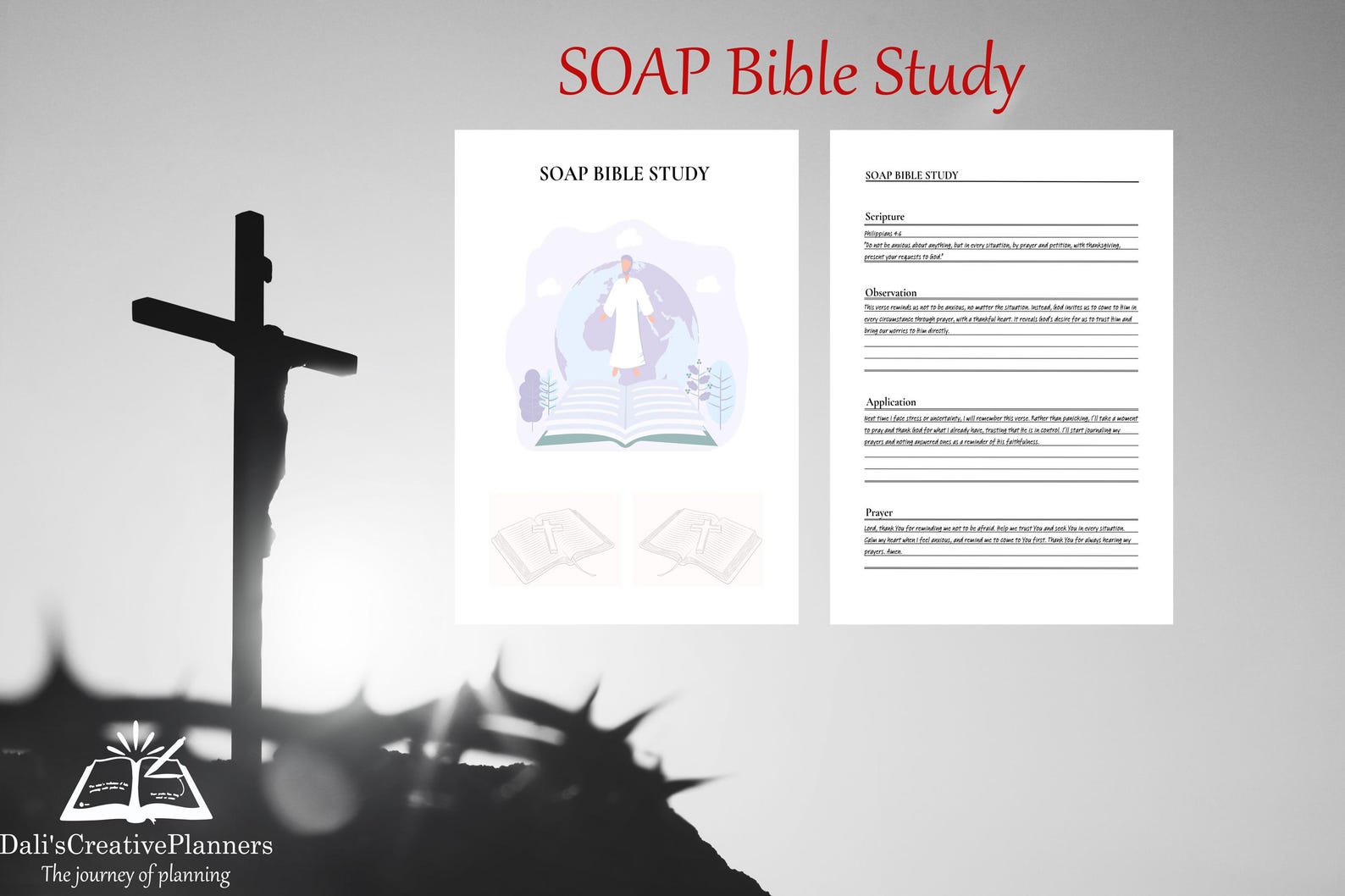 Printable SOAP Bible Study Template | Digital Bible Journal | Scripture ...