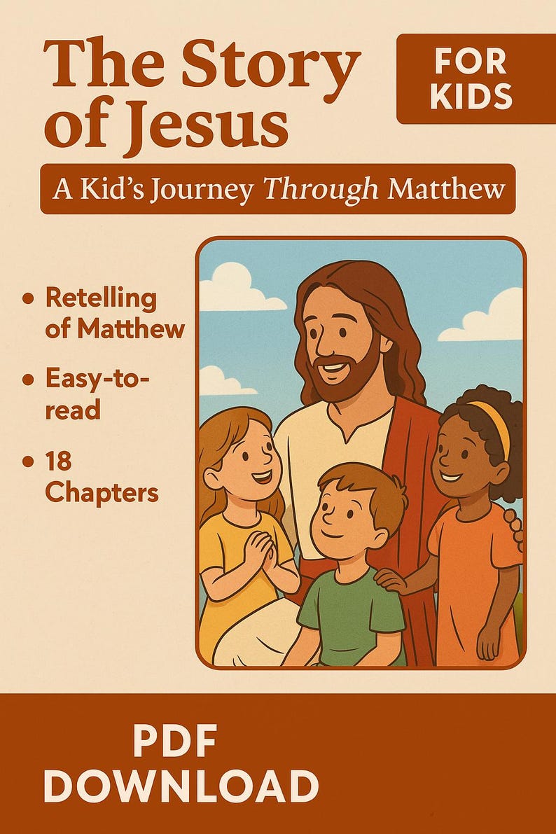 A Story of Jesus A Kids Journey Through Matthew - Etsy