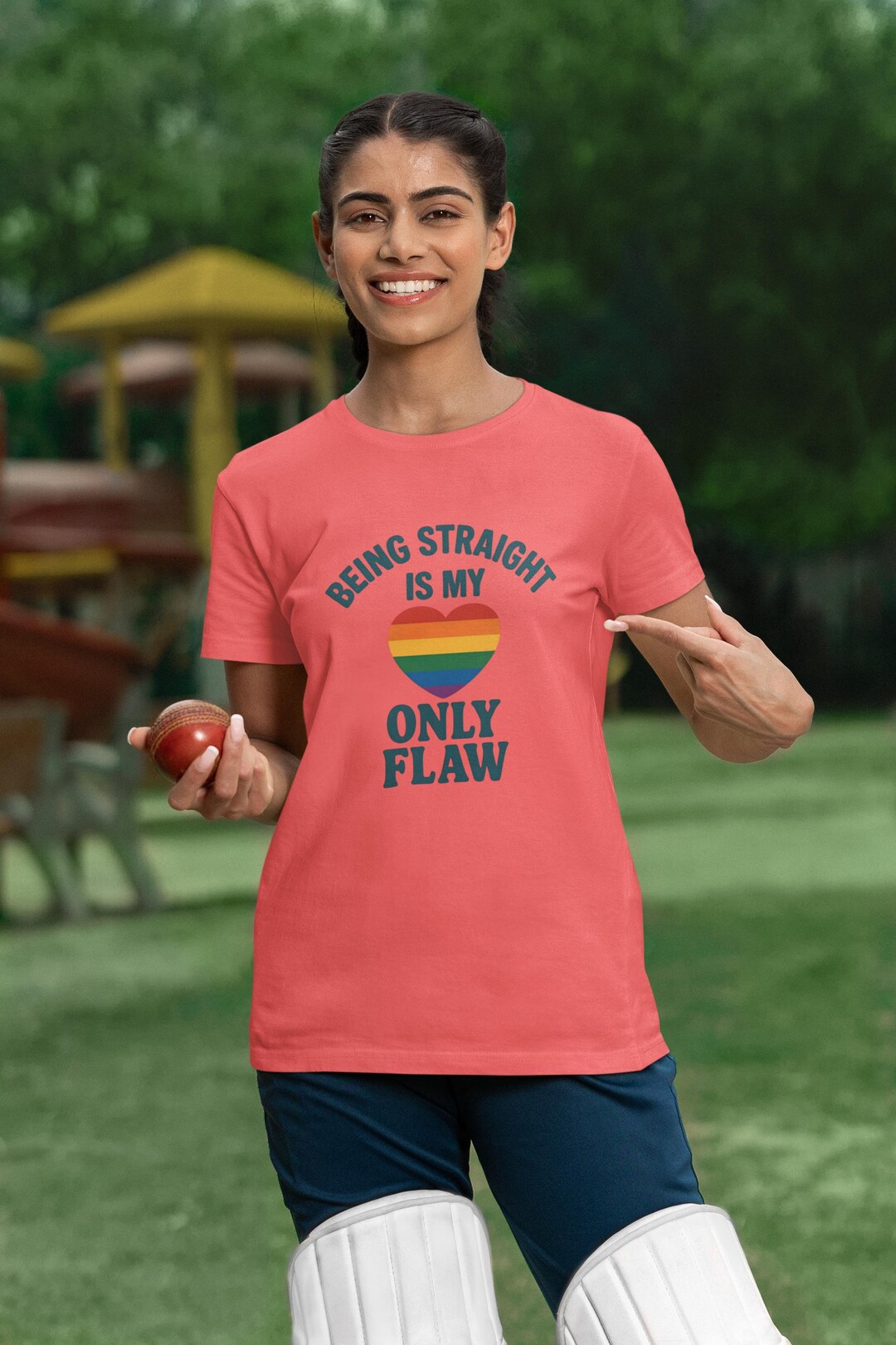 Snarky LGBTQ+ Ally T-shirt | Being Straight is My Only Flaw - Etsy