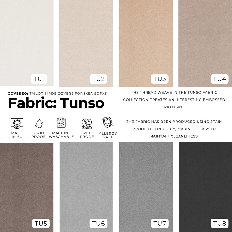 Fabric Samples – Color Swatches for IKEA Sofa Slipcovers - Etsy