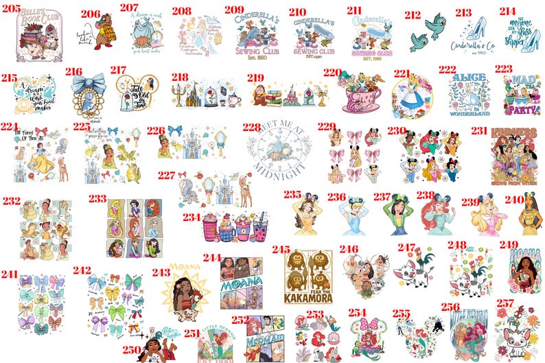 Disney Princess Squad DTF Transfer, Princesses With Castle Ready to ...