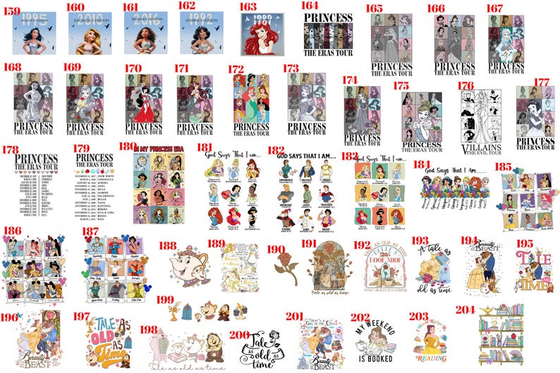Disney Princess Squad DTF Transfer, Princesses With Castle Ready to ...