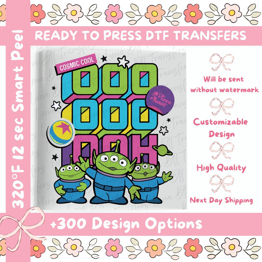 Aliens Toy Story Dtf Transfer, Cosmic Cool Aliens Dtf, Custom Toy Story ...