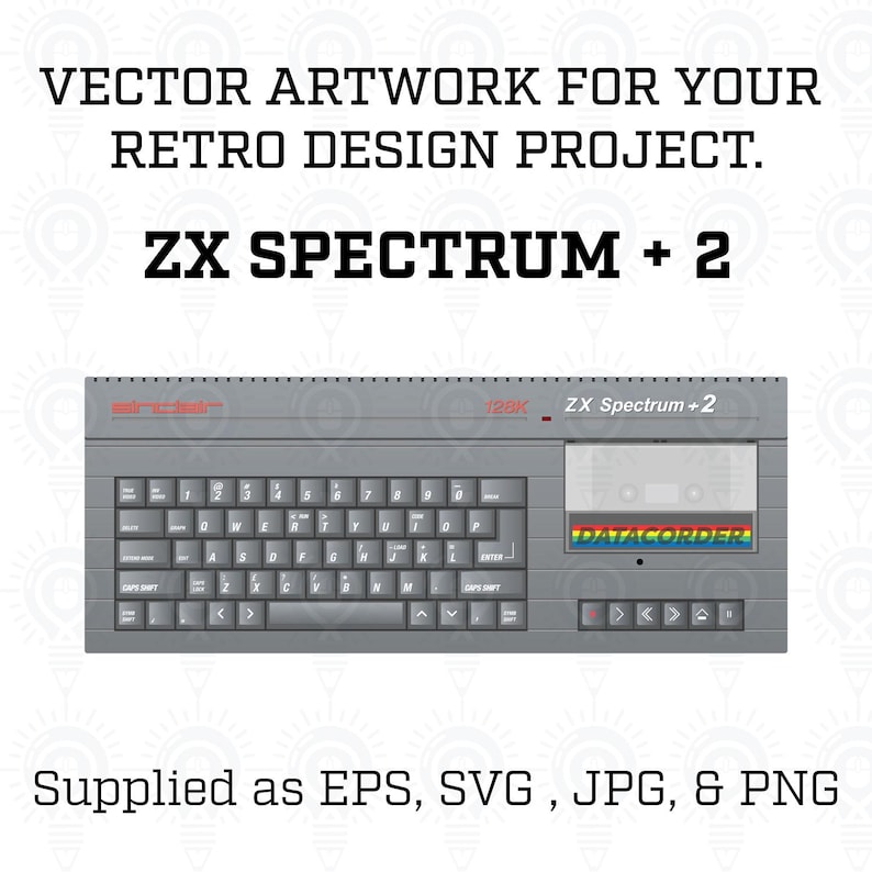 Retro ZX Spectrum Clipart: 8-bit Computer Graphics (digital Download ...