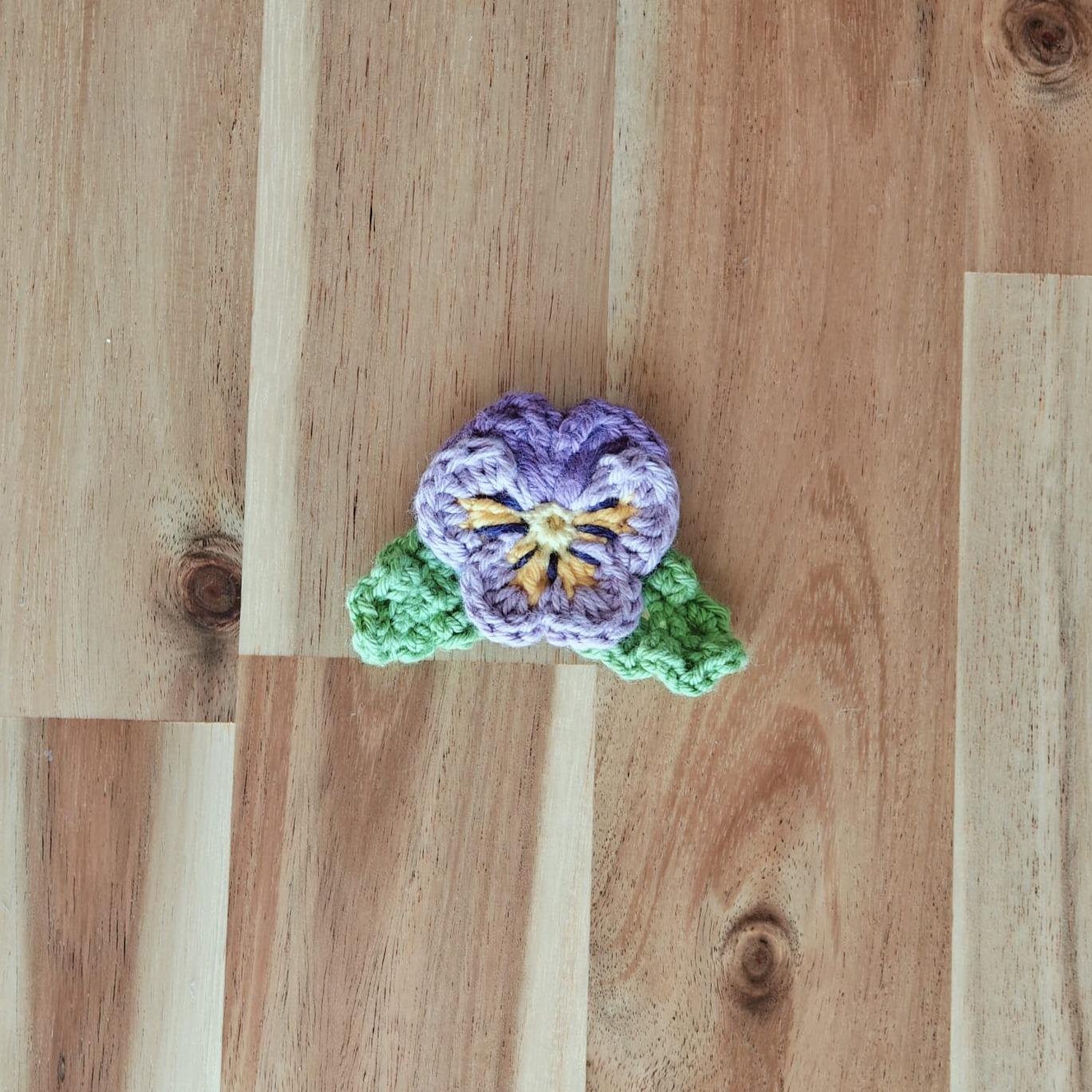 Crochet Pansy Flower Pattern – Instant Download PDF (EN) (US Terms ...