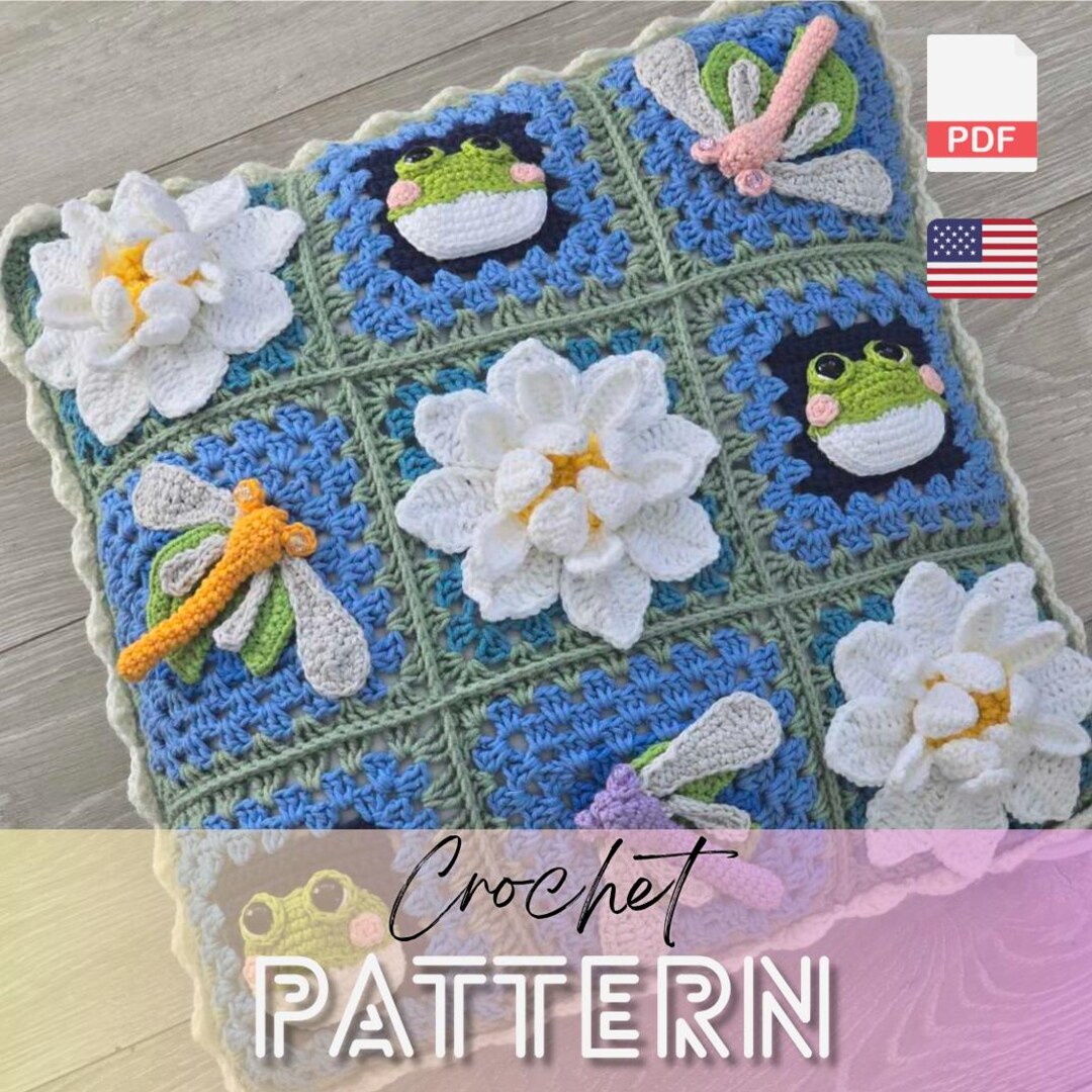 Crochet Pattern: Little Pond Friends – Crochet Frog Pillow (EN) (US ...