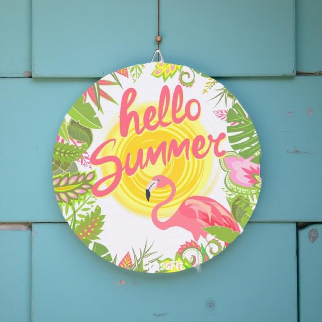 Summer Vibes Wooden Wall Sign, Tropical Decor, Flamingo Wall Art, Home ...