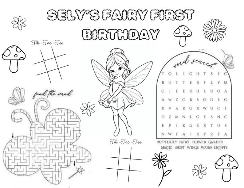 FAIRY FIRST - Activity Sheet Bundle! - Etsy