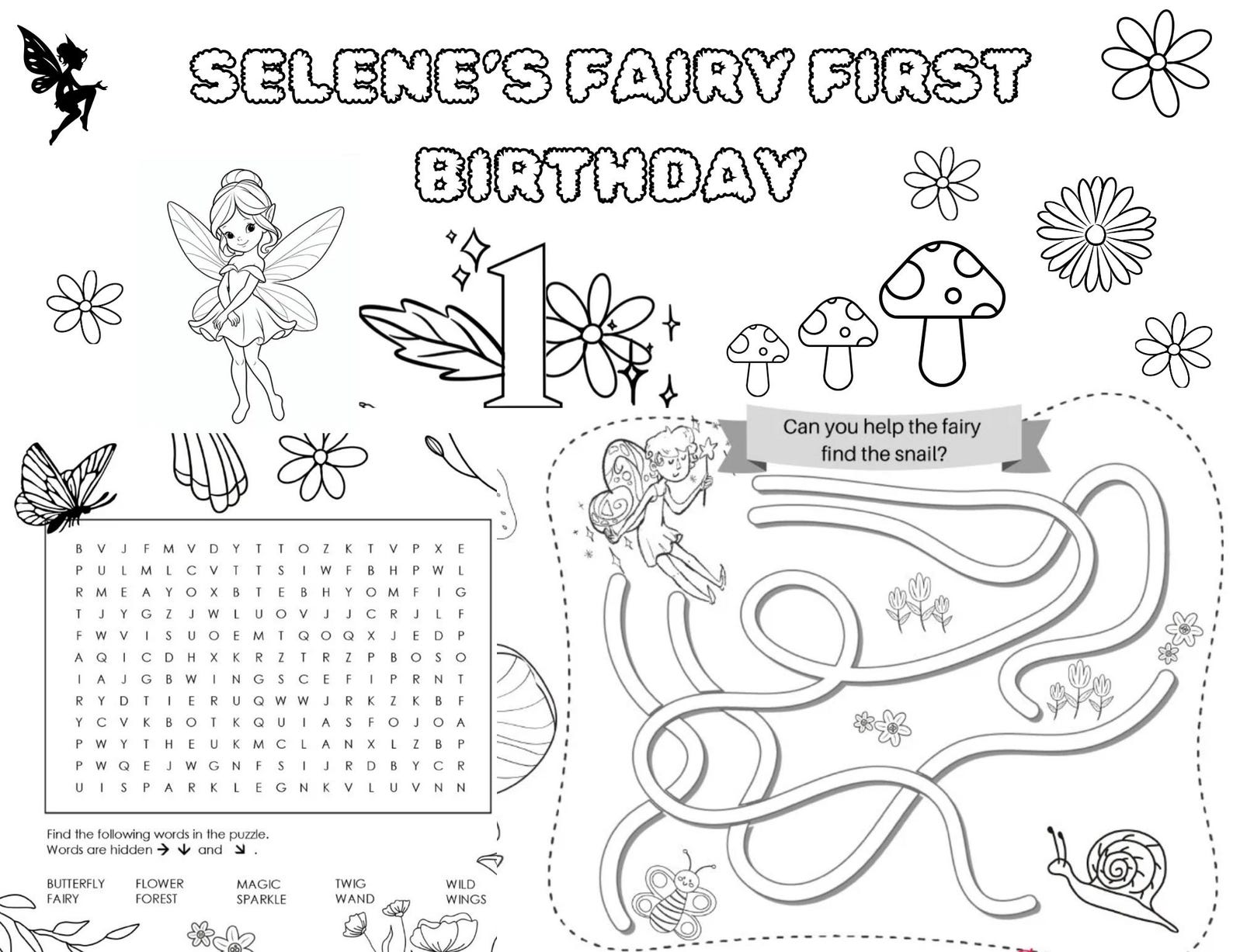 FAIRY FIRST - Activity Sheet Bundle! - Etsy