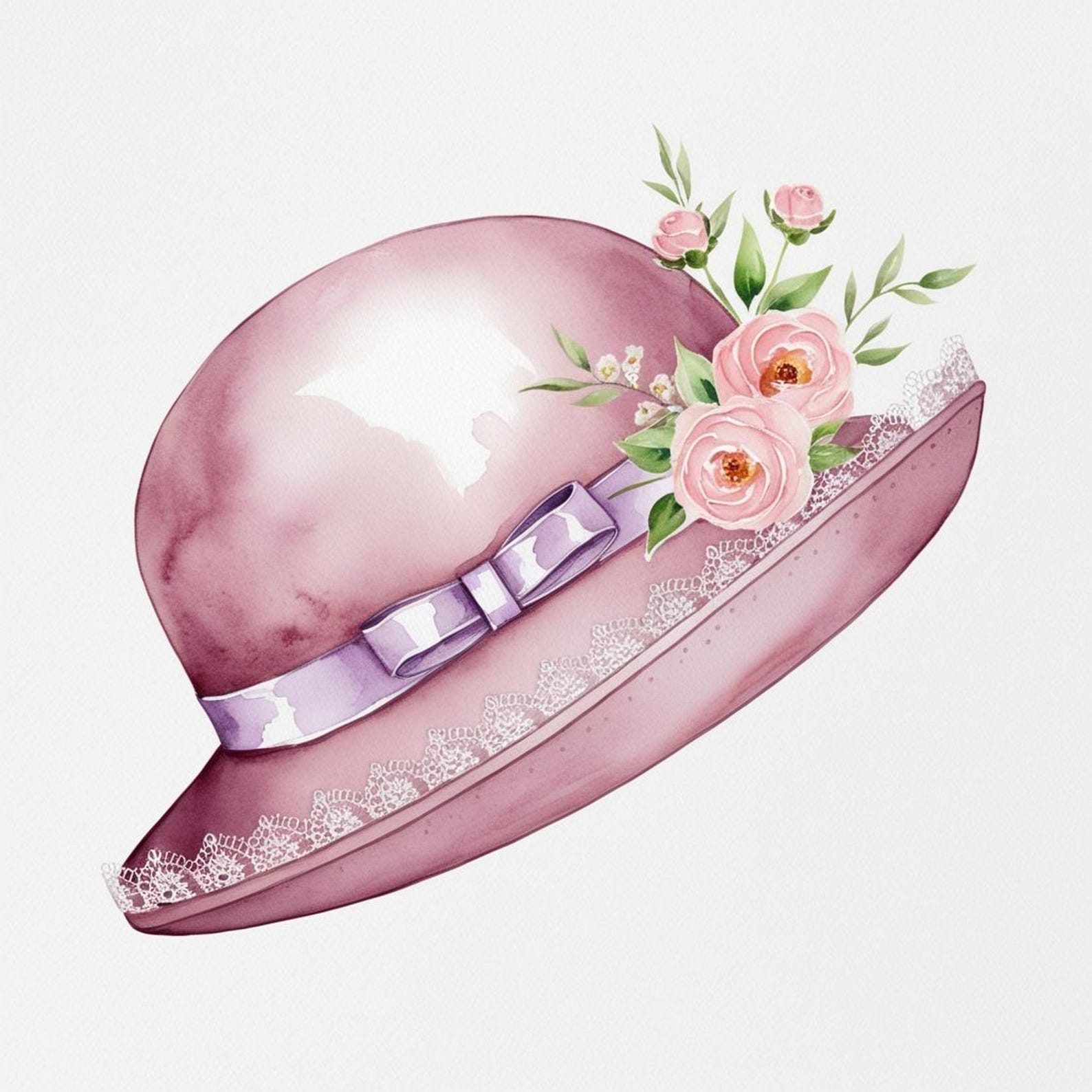 Vintage Tea Party Hat Clipart PNG | Mother's Day Digital Download ...