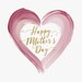 Mauve Watercolor Heart Clipart PNG | Mother's Day Digital Download ...