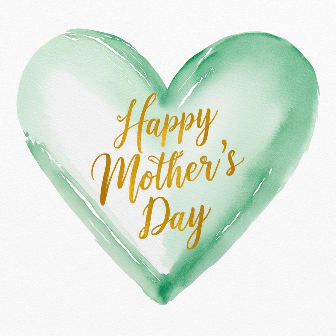 Light Mint Green Watercolor Heart Clipart PNG | Mother’s Day Download ...