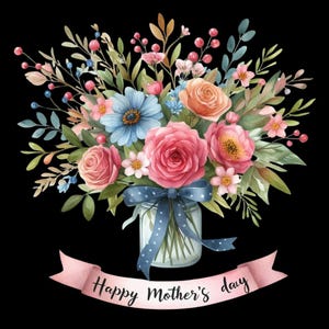 34 Mothers Day Flowers Clipart, Mom Flowers Clipart, Mom Flowers PNG ...