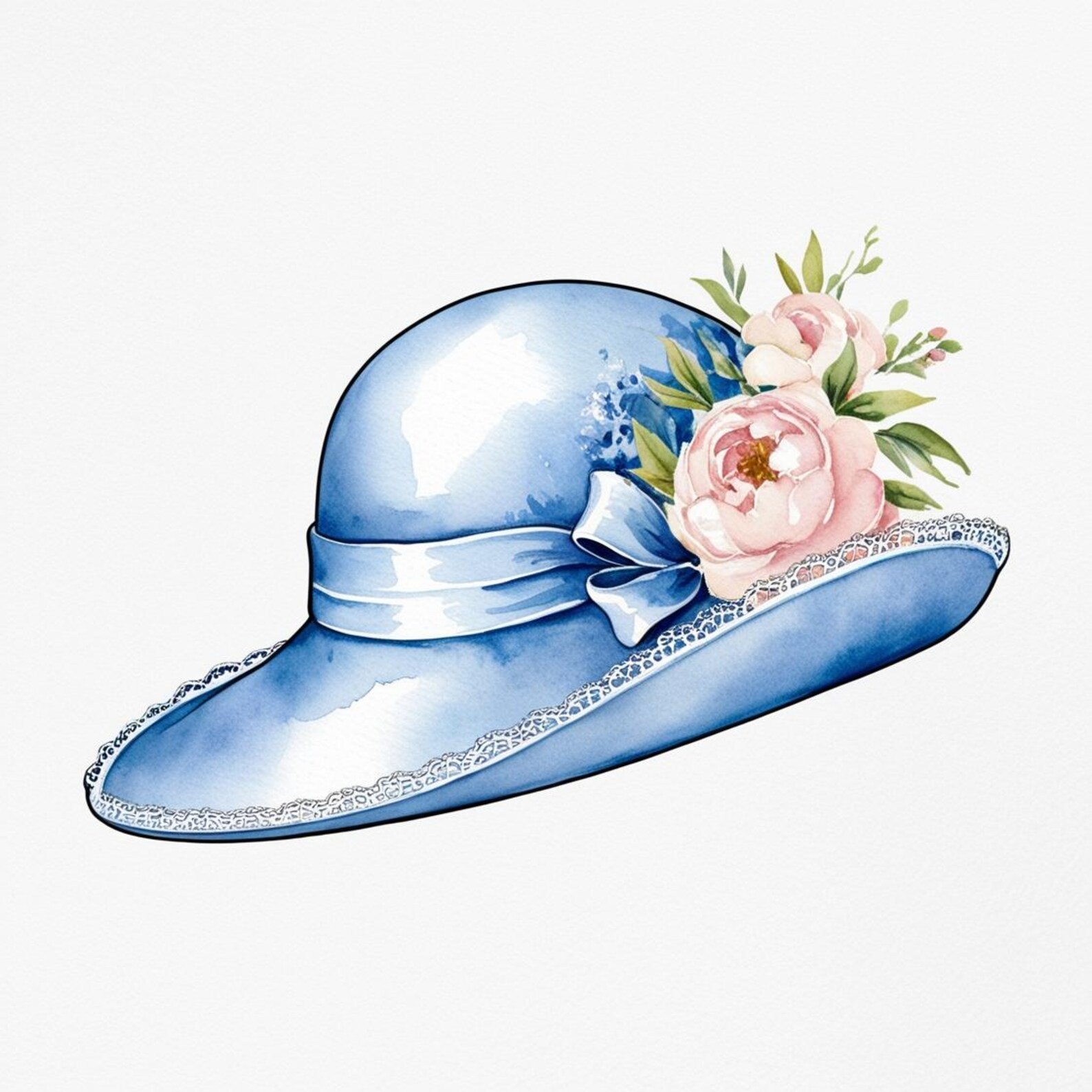 Vintage Tea Party Hat Clipart PNG | Mother's Day Digital Download ...